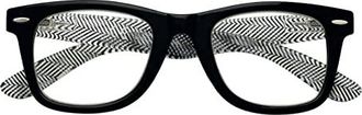 Zippo Lunettes de lecture de, faites avec un cadre de lignes douces, id&eacute;ale pour les hommes et les femmes, dioptrie +1,00, couleur noire, cannes daviron