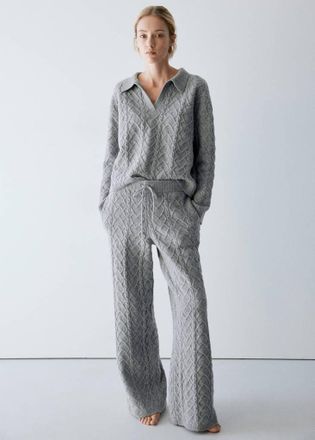 Mango PYJAMA TROUSERS BRAIX gris - Femme - S - MANGO