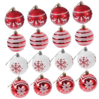 Pretyzoom 24st&uuml;cke H&auml;ngende Weihnachtsbaumkugeln Dekorative Kugeln Weihnachtsbaumkugel Anh&auml;nger Weihnachtsdekorationsrequisiten F&uuml;r Innen Und Au&szlig;enbereich