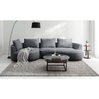 Studio Copenhagen home24 Bigsofa Grau Webstoff Saia 322 x 82 x 154cm Ausrichtung links Modern