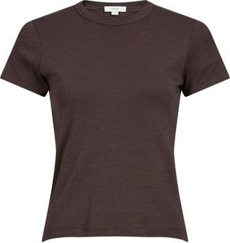 Vince Tee-shirt col rond en coton m&eacute;lang&eacute;