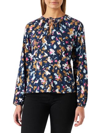 s.Oliver Damen T-Shirts T Shirts Langarm, Blau, 36 EU