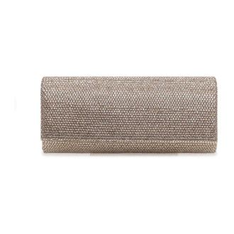 twentyfour Femme, Sacs, Beige, Taille: ONE Size Pochette rigide rivestita di micro strass