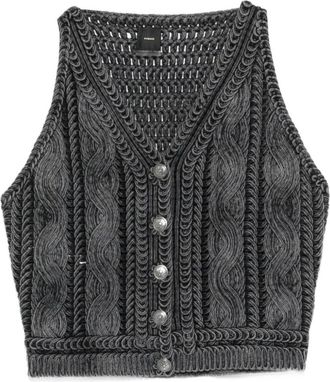 Pinko Pinko, Femme, Pulls, Gris, Taille: 38 FR Myrtus Top