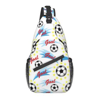 AOOEDM Mode Fußball Sling Bag Crossbody Brusttasche Lässiger Rucksack Sport Fußball Umhängetaschen für Damen Herren