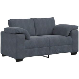 vidaXL Zweisitzer-Sofa Dunkelgrau 160x77x82 cm Samt vidaXL