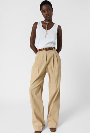 Gerard Darel Pantalon en coton &agrave; pinces - AZRA - Camel
