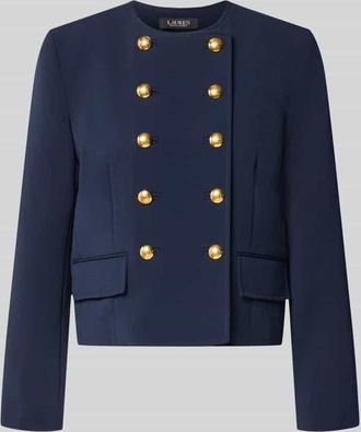 Lauren Ralph Lauren Regular Fit Kurzblazer mit Zierkn&ouml;pfen