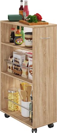 VCM Küchenwagen | Rollwagen | Maße Küchenregal ca. H. 85 x B. 25 x T. 50 cm | ausreichend Stauraum | rollbar | Servierwagen - Tusal