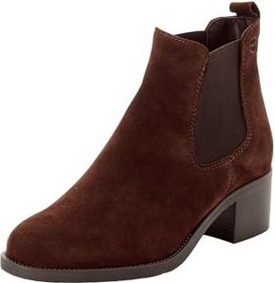 Tamaris Bottines Chelsea 1-25026-41 347 en cuir pour femme Marron, 347 Mocca Suede, 41 EU