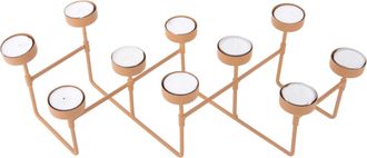 Present Time Harmonica -Tea Light Holder/Teelichthalter/Kerzenleuchter - Metall - Matt - Caramel Brown - 49 x 16 x 12,5cm