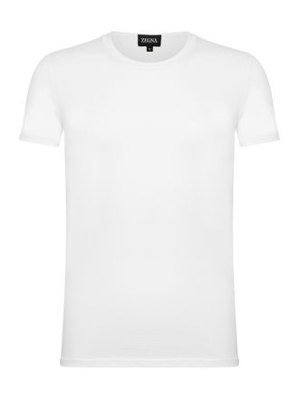 Ermenegildo Zegna Mens T-Shirt White Modal Blend T-Shirts And Polos