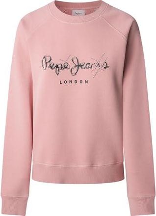 Pepe Jeans London Pepe Jeans Sweat-Shirt Lupita pour Femme, Rose (Rose délavé), XS, Rose (Rose délavé), XS