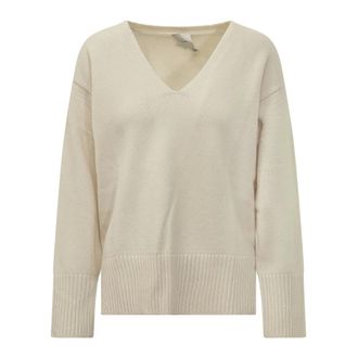 Calvin Klein Pull en laine &agrave; col en V - Femme - Pulls - Beige - Taille: 34 FR