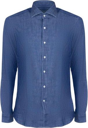 Fay Homme, Chemises, Bleu, Taille: 2XL Chemise en jean d&eacute;lav&eacute;e