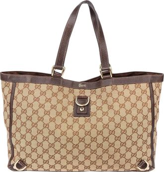 Gucci Crossbody Bags - Gucci GG Monogram Abbey Handbag - Gr. unisize - in Braun - f&uuml;r Damen