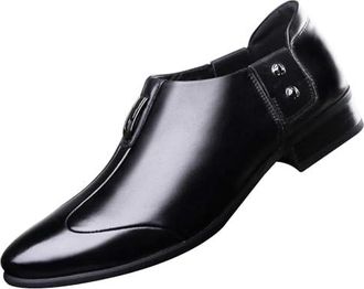 Generic Chaussures habill&eacute;es en cuir verni pour homme - Chaussures Oxford &agrave; enfiler - Bout pointu - Doux et confortables - Mocassins habill&eacute;s - Antid&eacute;rapants 