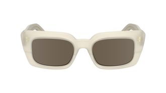 Calvin Klein Womens Sunglasses CK24512S - Chalk with Solid Brown Lens
