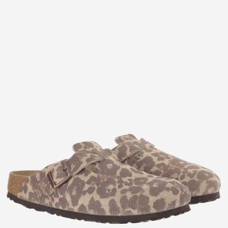 Birkenstock Unisex Clogs Boston Suede Multicolour Leather Sandal