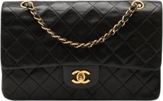 Chanel Sac bandouli&egrave;re matelass&eacute; en cuir dagneau Pre-owned - Femme - Pre-owned - Noir - Taille: ONE Size