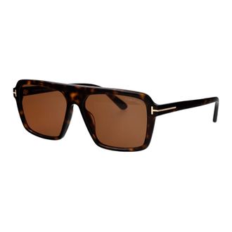 Tom Ford Homme, Accessoires, Brun, Taille: 56 MM Lunettes de soleil