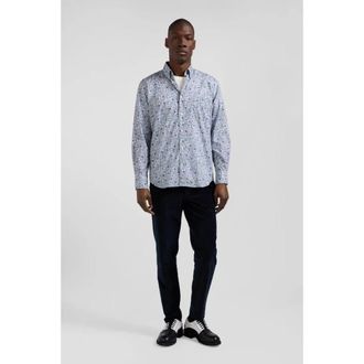 Eden Park Himmelblaues Baumwollpopeline-Hemd - - Shirts - Herren - Mehrfarbig - S