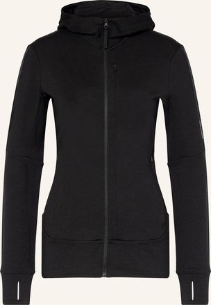 Icebreaker Midlayer-Jacke Merino 260 Quantum Iv Aus Merinowolle schwarz