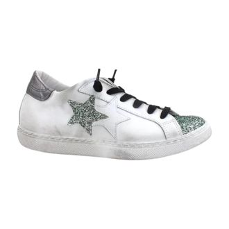2Star Wei&szlig;e Low-Top-Ledersneakers - - Shoes - Damen - Wei&szlig; - 35 EU