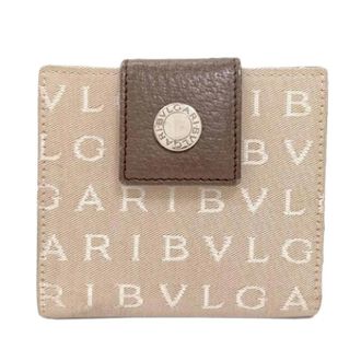 Bulgari Portefeuille Logomania Pre-owned (bi-pli) - Femme - Pre-owned - Beige - Taille: ONE Size