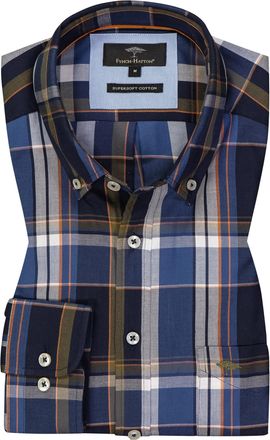 Fynch-Hatton Fynch-Hatton Herren Hemd blau Baumwolle