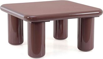 M&S Collection Table basse carrée 80x80x41 cm terracotta brillant - OKILIA