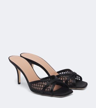 Malone Souliers Mules Perla en satin et mesh