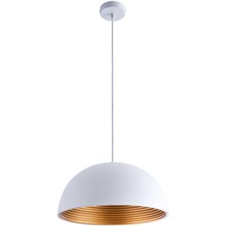 Paco Home Paco Home - Suspension Lampe Suspendue Salle &agrave; Manger Cuisine C&acirc;ble Textile 1,5 m &Oslash;40,5cm Sans ampoules, Or blanc