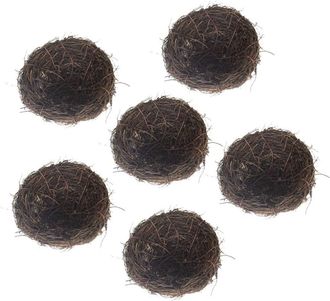 BESPORTBLE 6 St&uuml;cke Vogelnest Osternest 10cm Rattan Nest Zweige Naturnest Fr&uuml;hling Osterdeko Handwerk Basteln Foto Requisiten handgemacht Tischdeko Ostern Dekora