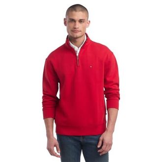 Tommy Hilfiger BT Bill Qz Mock Sweater, Rouge Cerise, 4XL Homme