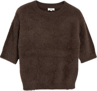 s.Oliver Kurzarmpullover Strickpullover Weicher Strickpullover mit Effektgarn