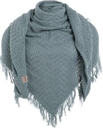 Knit Factory Dreiecksschal Amber - Damen Strickschal mit Wolle - Umschlagtuch für den Herbst und Winter - Winterschal - Dreieckstuch - Hochwertige Qualität - XXL S