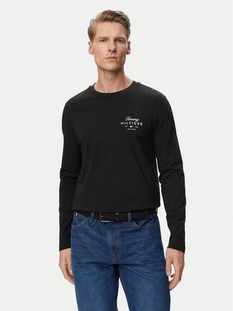 Tommy Hilfiger Longsleeve Script Stack MW0MW43225 Schwarz Regular Fit