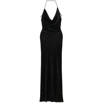 Elisabetta Franchi Kleid mit Schn&uuml;rung und &Uuml;berkreuz-Tr&auml;gern - - Dresses - Damen - Schwarzk - M