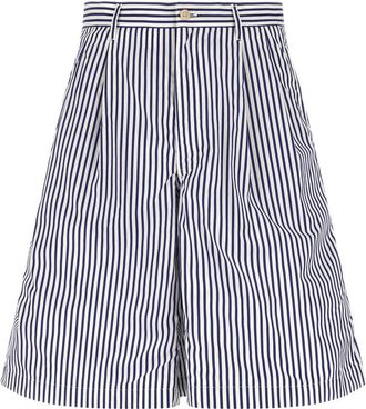 Comme Des Gar&ccedil;ons Homme, Shorts, Multicolore, Taille: L Striped Poplin Bermuda Shorts