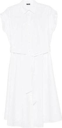 Kiton Femme, Robes, Blanc, Taille: 38 FR Robe Chemise en Coton Blanc avec Ceinture