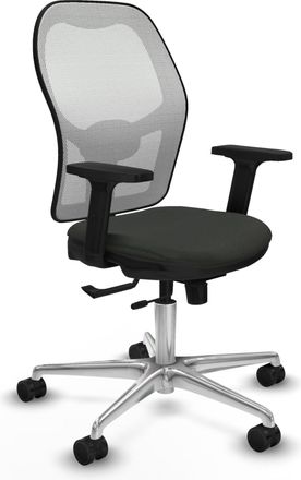 Piqueras y Crespo Jorquera Schreibtischstuhl mit 2D-Armen, h&ouml;henverstellbare Lendenwirbelst&uuml;tze, ausgestattet mit Syncro/Traslack und injiziertem Schaumstoff, Wei&szlig;/Schw