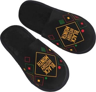 Generic Pantoufle Maison Mois De LHistoire Des Noirs Chaudes Pantoufles Doux Chaussons Maison Antid&eacute;rapantes Hiver Chaussures Chaudes Pour Chambre Maison Salo