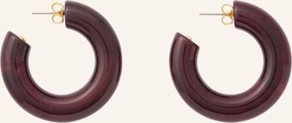 Vanessa Baroni Vanessa Baroni Creolen Classic Bordeaux Marble By Glambou gold