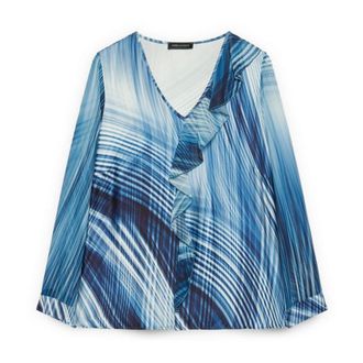 Fiorella Rubino Damen, Blusen & Hemden, Blau, 3XLGr&ouml;&szlig;e