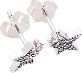 Pandora Boucles doreilles &eacute;toiles asym&eacute;triques scintillantes - Femme - Accessoires - Blanc - Taille: ONE Size