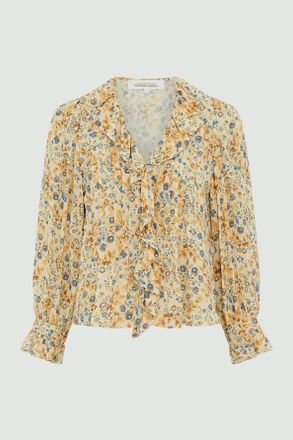 Gerard Darel Chemise fleurie &agrave; volants - ABBY - Beige