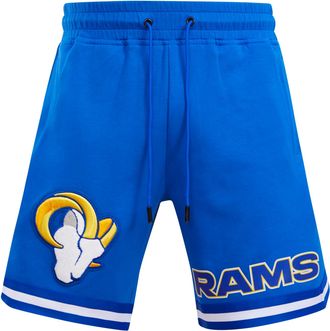 Pro Standard Mens NFL Los Angeles Rams Classic Chenille Athletic Short Royal Blue XL