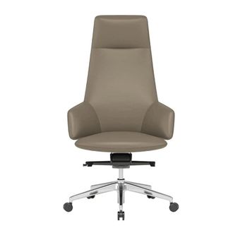 Generic Ergonomischer Bürostuhl, bequemer Lederbürostuhl, atmungsaktiver ergonomischer Schreibtischstuhl mit Fußkreuz aus Aluminiumlegierung