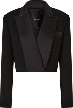 Pinko Pinko, Femme, Vestes, Noir, Taille: 38 FR Blazer Crop